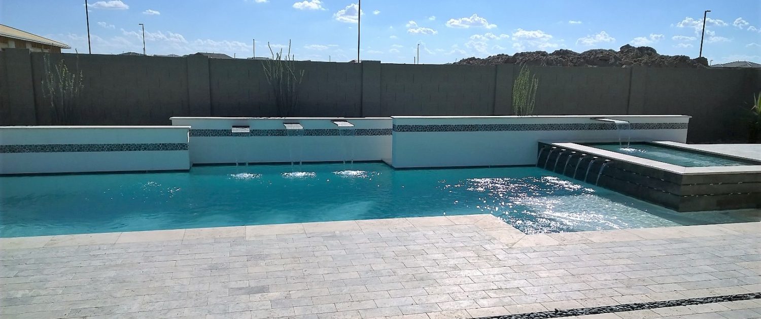 Contemporary Custom Pool in Gilbert Arizona | Premier Paradise Inc.
