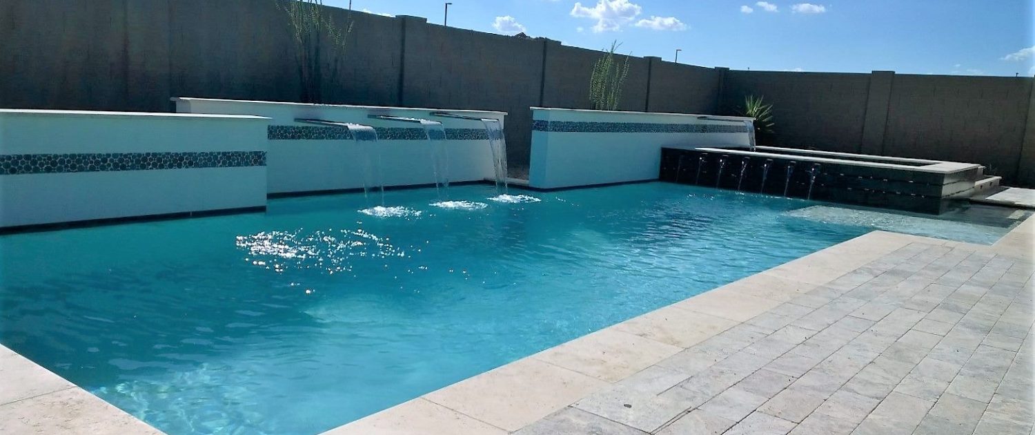 Contemporary Custom Pool in Gilbert Arizona | Premier Paradise Inc.