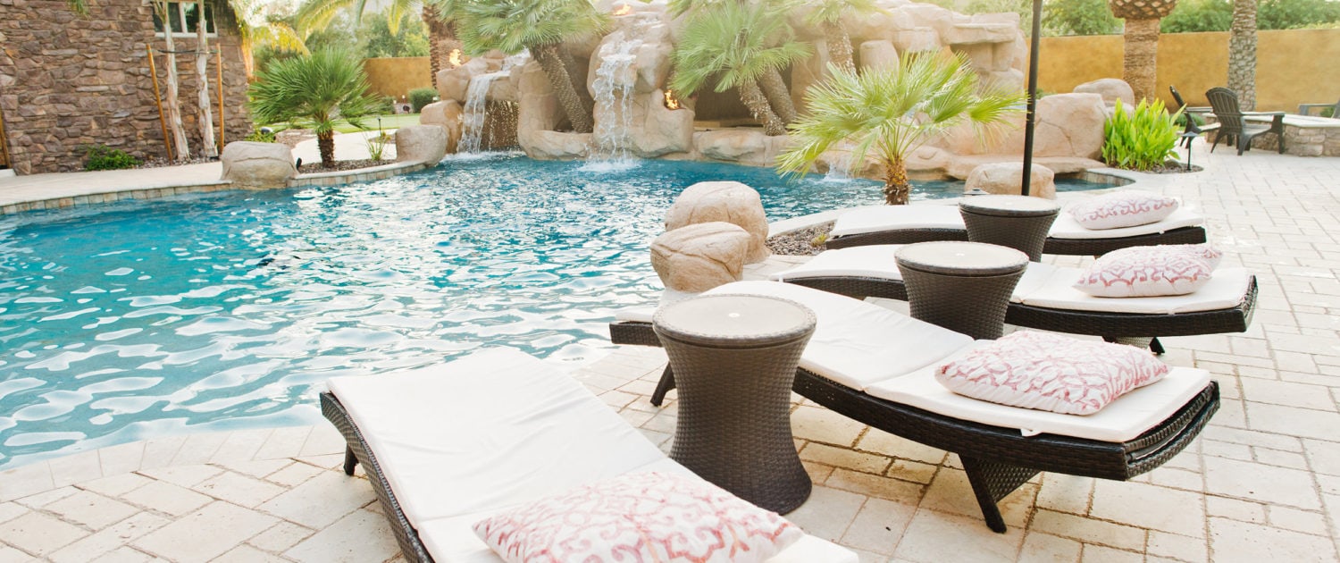 Freeform Custom Pool with Grotto Cave in Gilbert Arizona | Premier ...